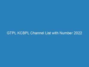 GTPL KCBPL Channel List with Number 2026 - The Channel List